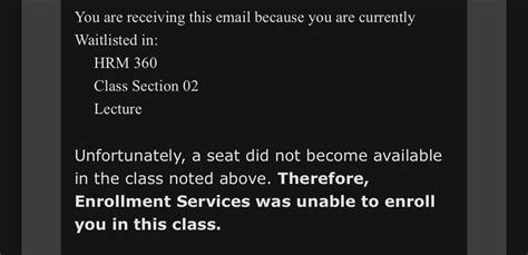 Waitlisted For Class Rcsulb