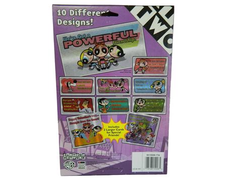 Original Powerpuff Girls 30 Deluxe Foil Valentines Day Cards 4696535202