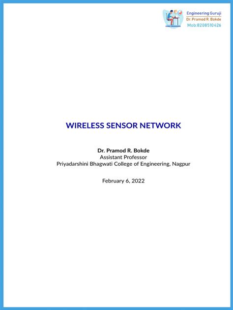 Wireless Sensor Networks Pdf Modulation Computer Network