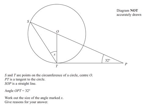 Circle Theorems Ocr Gcse Maths Exam Questions And Answers 2022