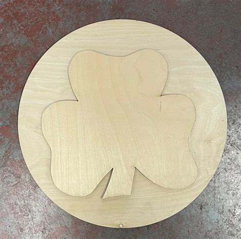11 Clover And 15 Circle Set Door Hanger Wood Cutout MR PEACOCK S