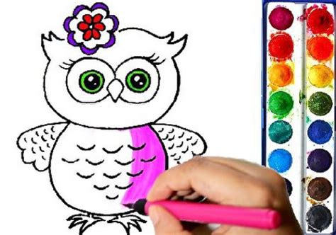 نقاشی جغد برای کودکان؛ رنگ آمیزی جغدهای مهربان و زیبا ستاره