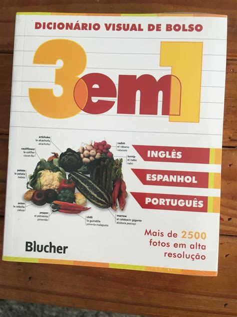 Dicionário Visual de Bolso 3 em 1 Inglês Espanhol e Português Livro Nunca Usado 67656254
