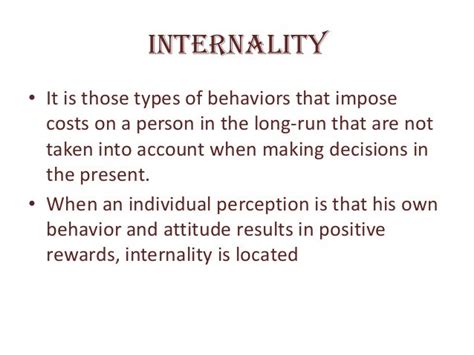 Internality And Externality