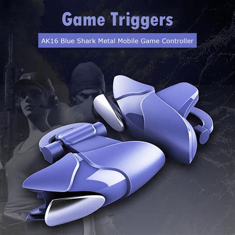 Ak16 Blue Shark Metal Mouse Feel Game Controller Joystick Fire Button