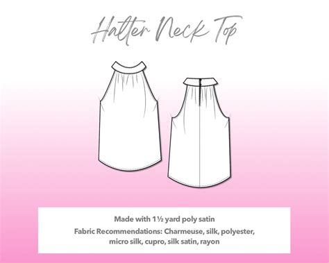 Halter Neck Top Sewing Pattern Patterns For Less