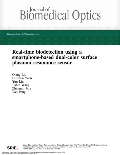 Pdf Real Time Biodetection Using A Smartphone Based Dual Color Surface Plasmon Resonance Sensor
