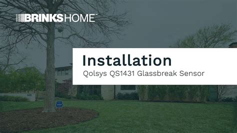 Brinks Home Glassbreak Sensor Qs1431 840 Installation Youtube
