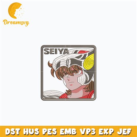 Seiya Face Embroidery Design Dreamsvg Store