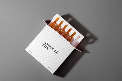 Premium Psd Cosmetic Vial Packaging Mockup