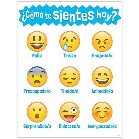 Como Te Sientes Hoy Spanish Chart Bell Bell