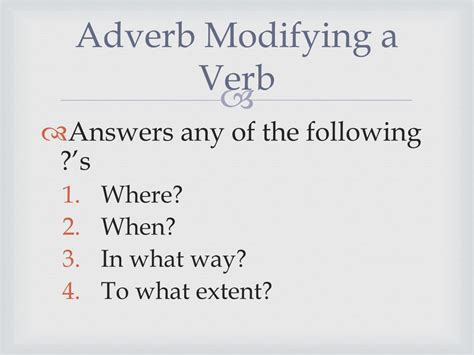 Ppt Adverbs Powerpoint Presentation Free Download Id2649336