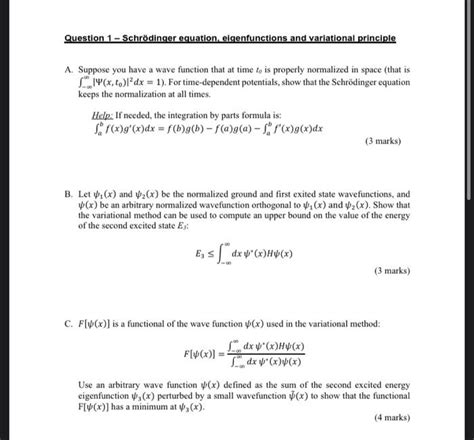 Solved A Suppose You Have A Wave Function That At Time Tθ