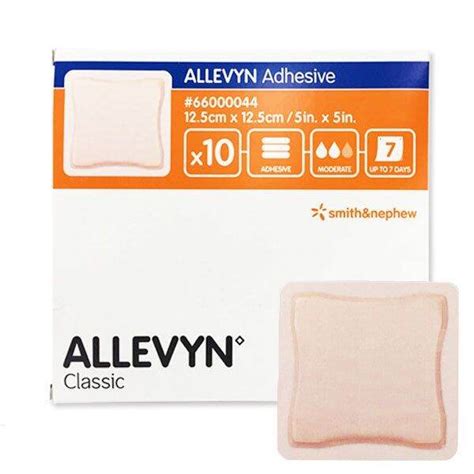 Smith And Nephew 66000043 Allevyn Adhesive 75cm X 75cm 10 Sheets