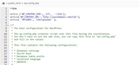 Customize Wp Content Directory In Wordpress