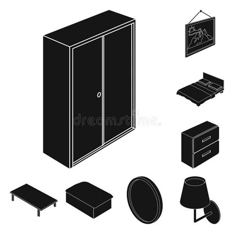 Isolated Object Of Bedroom And Room Symbol Collection Of Bedroom And