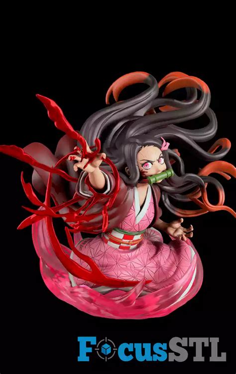 Nezuko Bust Stl 3d Print File Focusstl