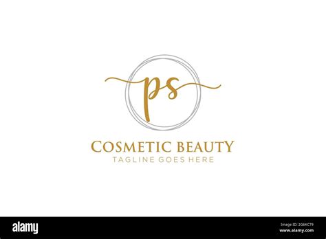 Ps Feminine Logo Beauty Monogram And Elegant Logo Design Handwriting Logo Of Initial Signature