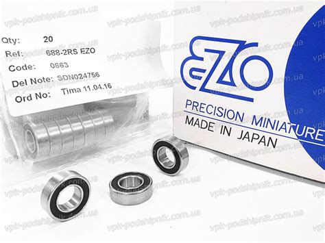 Подшипник 688-2RS EZO 8*16*5 Купить Цена 123 в Украине