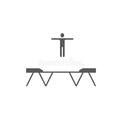 Trampoline Jumping Icon Sport Sign Stock Illustration Illustration