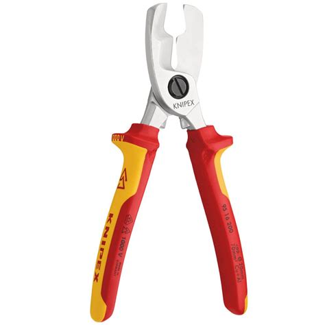 Knipex 95 16 200 Insulated Vde Cable Shears With Twin Cutting Edge