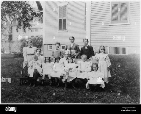 Franklin D Roosevelt With 12 Cousins In Fairhaven Massachusetts Stock