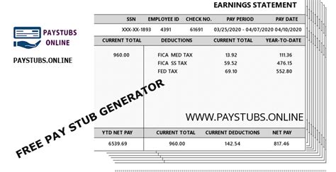 generate pay stubs online and free of charge online free pay stub
