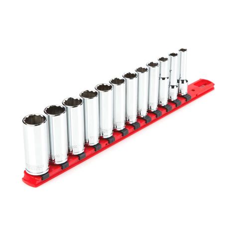Tekton 3 8 In Drive Deep 12 Point Socket Set 12 Piece Shd91108 The