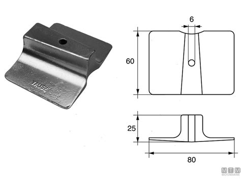 Anodo Placca Piede Yamaha 9 9f Zn Anodi Per Motori Yamaha Anodo