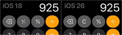 苹果 Ios 26 修复计算器改动，c Ac 清除键归来
