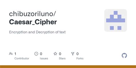 Github Chibuzorilunocaesarcipher Encryption And Decryption Of Text