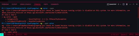 Powershell Why Is Ng Open Serve Not Working In My Terminal When I