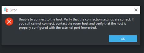 multiplayer error while trying to connect to a multiplayer server
