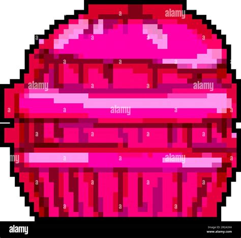 Happy Winter Hat Woman Game Pixel Art Vector Illustration Stock Vector