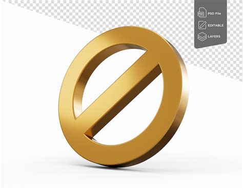 Or Signe Interdit Ou Non Autorisé Avertissement Dinterdiction Danger