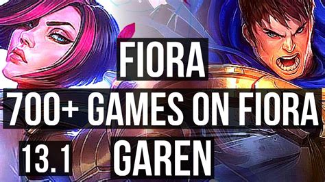 FIORA Vs GAREN TOP 3 0 2 700 Games 1 1M Mastery KR Master 13 1 YouTube