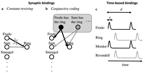 2 Time Based Versus Synaptic Bindings Panel A Illustrates That
