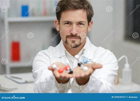 Lab Worker In Uniform Testing New Substance Stock Image Image Of
