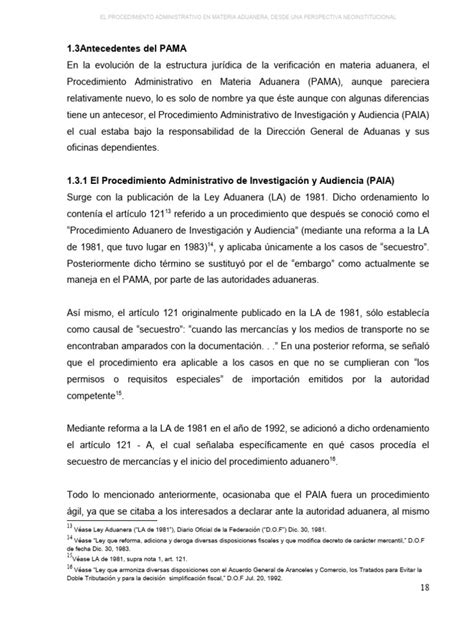 El Procedimiento Administrativo En Materia Aduanera Desde Una