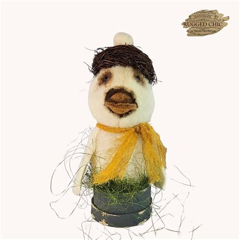 Spring Duckling Doll With Nest Egg Hat Nanas Farmhouse Nanas