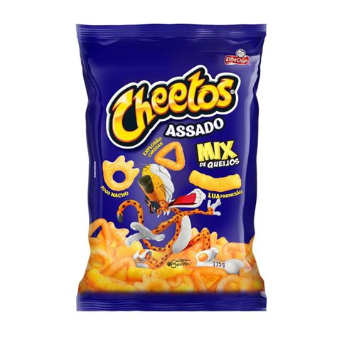 Salgadinho De Milho Sortido Mix De Queijos Elma Chips Cheetos Pacote 115g
