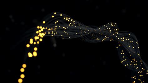 Optic Fiber Wires Bokeh Fiber Optic Dots Space Dark Background