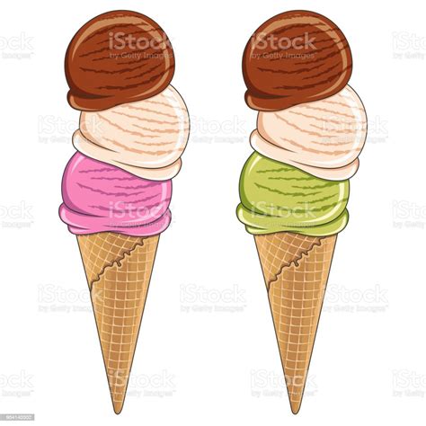 맛 있는 아이스크림 다양 한 색상의 볼을 3 세트 벡터 컬러 일러스트입니다 흰색에 고립 된 개체입니다 0명에 대한 스톡 벡터 아트 및 기타 이미지 Istock