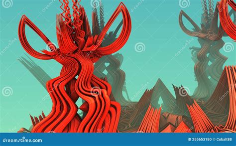 Alien Construction And Structures Abstract Fantastic Shapes Of Ancient