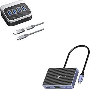 Amazon Com USB Hub For Laptop SETMSPACE Laptop Docking Station Electronics