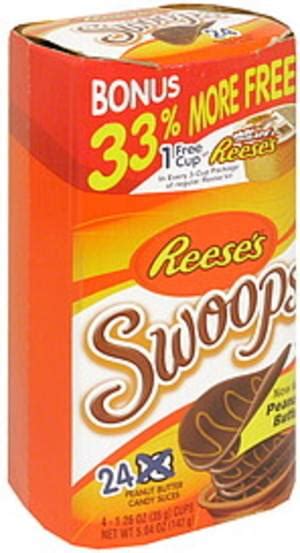 Swoops Reeses Peanut Butter Candy Slices 4 Ea Nutrition Information