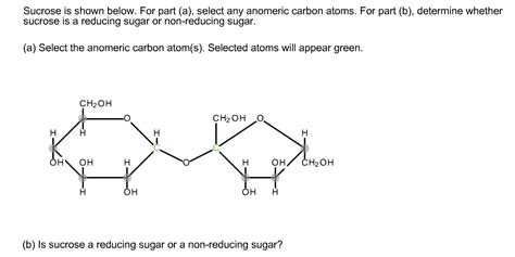 Anomeric Carbon Sucrose
