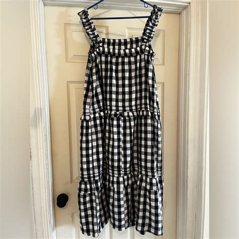 Old Navy Dresses Old Navy Gingham Midi Dress Poshmark