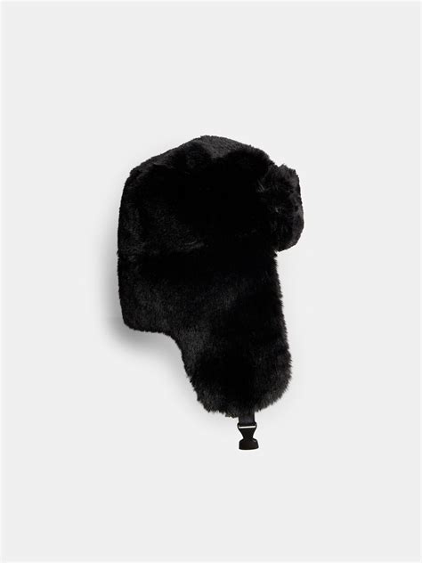 Trapper Faux Fur Hat Black Jlindeberg