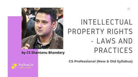 cs professional elective intellectual property rights laws and